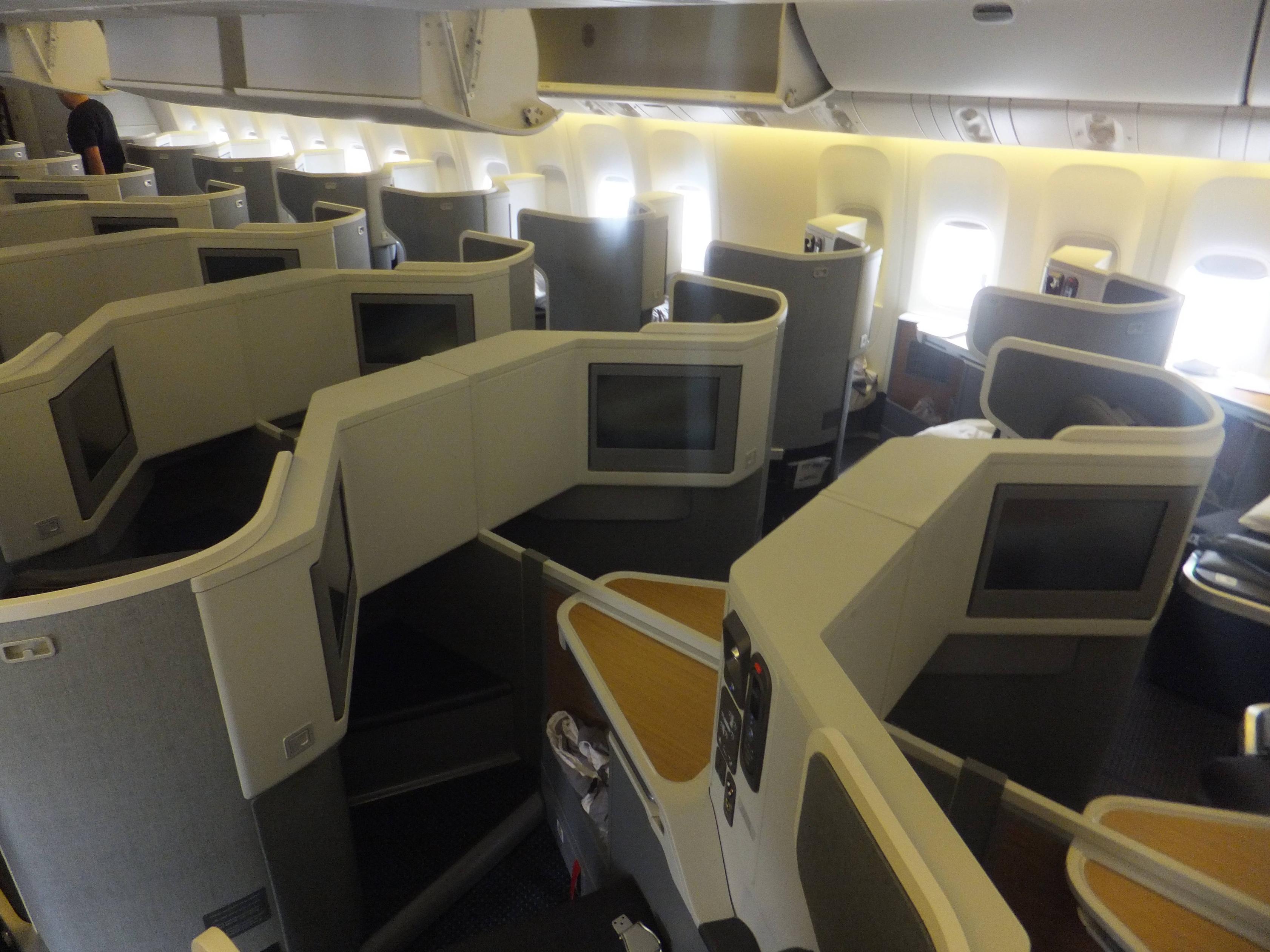 American Airlines 77W Business Class Large Cabin vs. “Mini”-Cabin ...